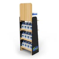 China Skin Care Product Wood Display Rack For Facial Cleanser for sale