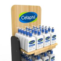 China Skin Care Product Wood Display Rack For Facial Cleanser for sale