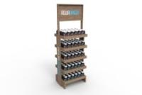 China Skin Care Product Wood Display Rack For Facial Cleanser for sale