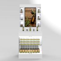 China Lucite Crystal Cosmetic Display Stand Floor Essential Oil Rack Display for sale