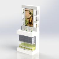 China Lucite Crystal Cosmetic Display Stand Floor Essential Oil Rack Display for sale