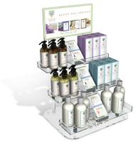 China Acrylic Cosmetic Display Stand Skin Care Product Countertop Display Stand for sale