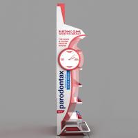 China Floorstanding Cosmetic Display Stand Toothpaste Supermarket Shelf Rack With Shelves for sale