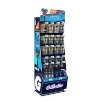 China Shavers Pegboard Display Stands Demountable Supermarket Display Shelves With Hooks for sale