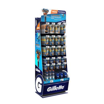China Shavers Pegboard Display Stands Demountable Supermarket Display Shelves With Hooks for sale