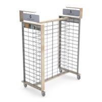 China Free Standing Cosmetic Display Stand Kena Metal Pegboard Display Stands Department Store for sale
