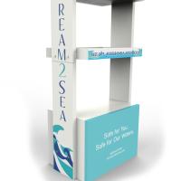 China Custom Logo Cosmetic Display Stand Skin Care Acrylic Makeup Display Stand for sale