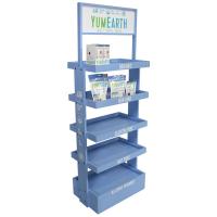 China Wood Cosmetic Product Display Stands Baby Care Skin Products Display Wooden Stand for sale