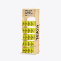 China Moisturizing Cream Wooden Display Shelf Unit Plywood Skin Care Product Display Stand for sale