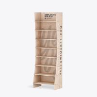 China Moisturizing Cream Wooden Display Shelf Unit Plywood Skin Care Product Display Stand for sale