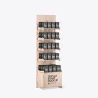 China Moisturizing Cream Wooden Display Shelf Unit Plywood Skin Care Product Display Stand for sale