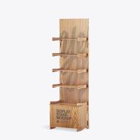 China Moisturizing Cream Wooden Display Shelf Unit Plywood Skin Care Product Display Stand for sale