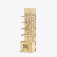 China Moisturizing Cream Wooden Display Shelf Unit Plywood Skin Care Product Display Stand for sale