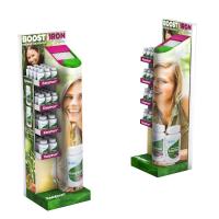 China Customized Cosmetic Display Stand Wooden Display Shelf Unit Moisturizing Cream for sale