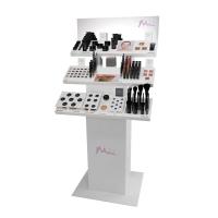China Customized Cosmetic Display Stand Wooden Display Shelf Unit Moisturizing Cream for sale