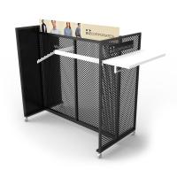 China Retail Gondola Clothing Store Display Rack Wood Effect for sale