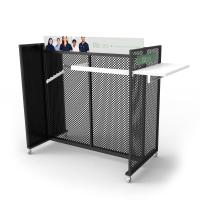 China Retail Gondola Clothing Store Display Rack Wood Effect for sale