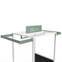 China Retail Gondola Clothing Store Display Rack Wood Effect for sale