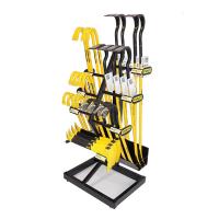 China Splendid Clothing Display Racks Free Standing Shoes Display Stand Steel With Baskets for sale