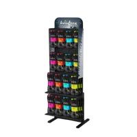 China Splendid Clothing Display Racks Free Standing Shoes Display Stand Steel With Baskets for sale