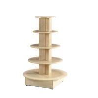 China MDF Material Clothing Display Racks Double Sided Cloth Display Stand For Shop for sale
