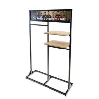 China Outdoor Jacket Clothing Display Stand 2 Tiers Clothing Store Display Racks For Fashion Fits for sale