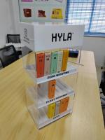 China Hot Selling Nail Polish Display Stand Acrylic Countertop Cosmetic Display Rack With Customized Logo for sale