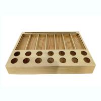 China Customized Wooden Display Stand Lipstick Counter Display Rack for Specialty Store for sale