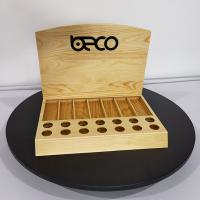 China Customized Wooden Display Stand Lipstick Counter Display Rack for Specialty Store for sale