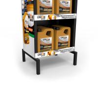 China Castrol Lubricating Motor Oil Display Rack Engine Oil Display Rack For Garage for sale