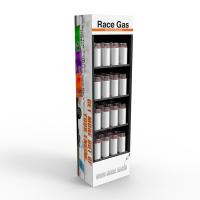 China Custom Aerosol Paint Steel Display Rack Race Gas Store Display Stand For Moter Racing for sale