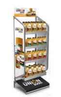 China 4 Tier Metal Display Stands Engine Oil Metal Car Accessories Display Rack Lubricant Oil for sale