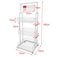 China Customized Gift Display Stand Wire Mesh Display Rack For Grocery Double Sided for sale
