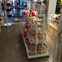 China Customized Gift Display Stand Wire Mesh Display Rack For Grocery Double Sided for sale