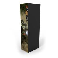 China Aerosol Paint Steel Display Stands Floor Shelf Display With Customized Logo for sale
