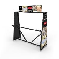 China Classic Roll Tablecloth Storage Rack Fabric Roll Display Rack Double Sided for sale