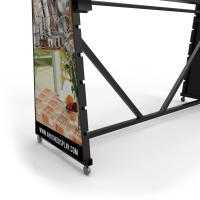 China Classic Roll Tablecloth Storage Rack Fabric Roll Display Rack Double Sided for sale