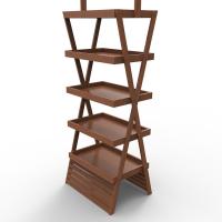 China X Shape Wooden Display Stand Wood Whisky Bottle Display Stand For Supermarket for sale