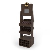 China Vintage Wooden Display Stand Wood Wine Display Racks Tequila  With LCD Screen for sale