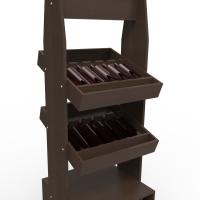 China Vintage Wooden Display Stand Wood Wine Display Racks Tequila  With LCD Screen for sale