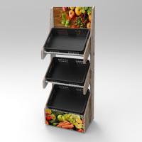 China POS Wooden Display Stand Suncare Products Freestanding Retail Display For Cosmetic Store for sale