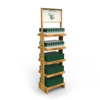 China POS Wooden Display Stand Suncare Products Freestanding Retail Display For Cosmetic Store for sale