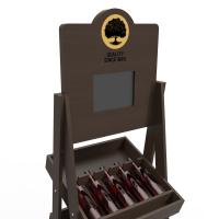 China SGS Wooden Retail Display Stands Gin Display Stand With LCD Screen for sale