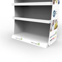 China Fashion Wooden Retail Display Rack White Drug Wooden Display Shelf For Pharmacy for sale