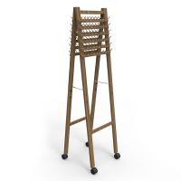 China Braid Wooden Shop Display Stands Display Wooden Stand With Casters For Store for sale