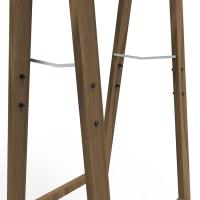 China Braid Wooden Shop Display Stands Display Wooden Stand With Casters For Store for sale
