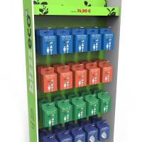 China Pegboard PVC Display Rack Electric Accessary Floor Display Stands for sale