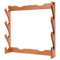 China Wall Mounted Pop Pos Display Pinewood Wooden Gun Display Rack for sale