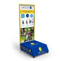 China Oak Electric Bicycle Stand Electric Scooter Stand Display For Retail Shop for sale