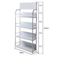 China 4 Tier Car Battery Display Rack Metal Lithium Battery Rack Display For Retail Store for sale